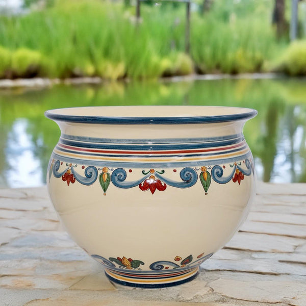 Cachepot typical Sicilian application Artistic ceramics Italy